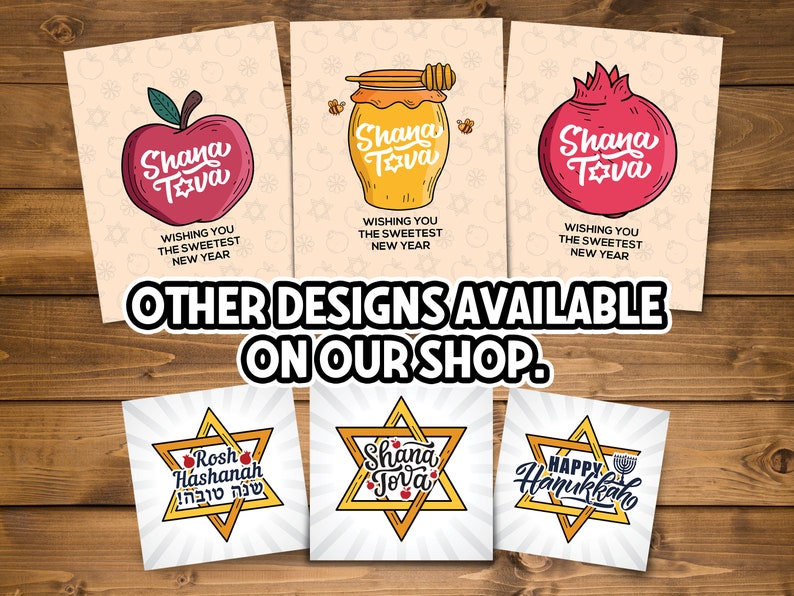 Rosh Hashanah Set, Shana Tova Printable Tags, Rosh Hashanah Gift ...
