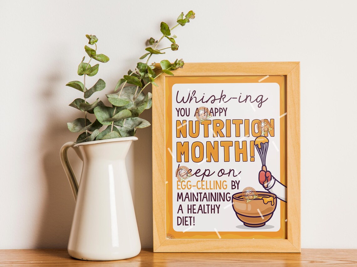 Nutrition Month Signs Printable, School Nutrition Month Décor ...
