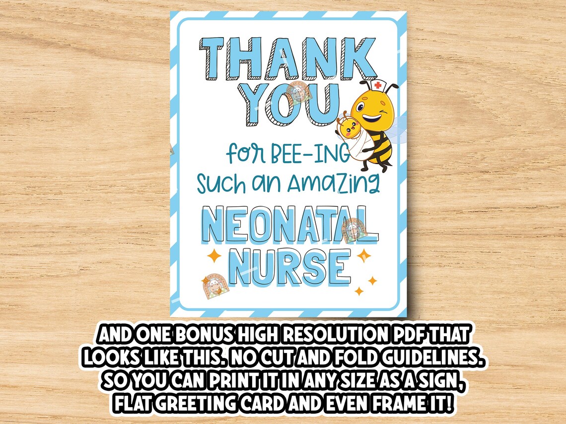 Neonatal Nurses Week Card Printable, Neonatal Nurses Appreciation Gift ...