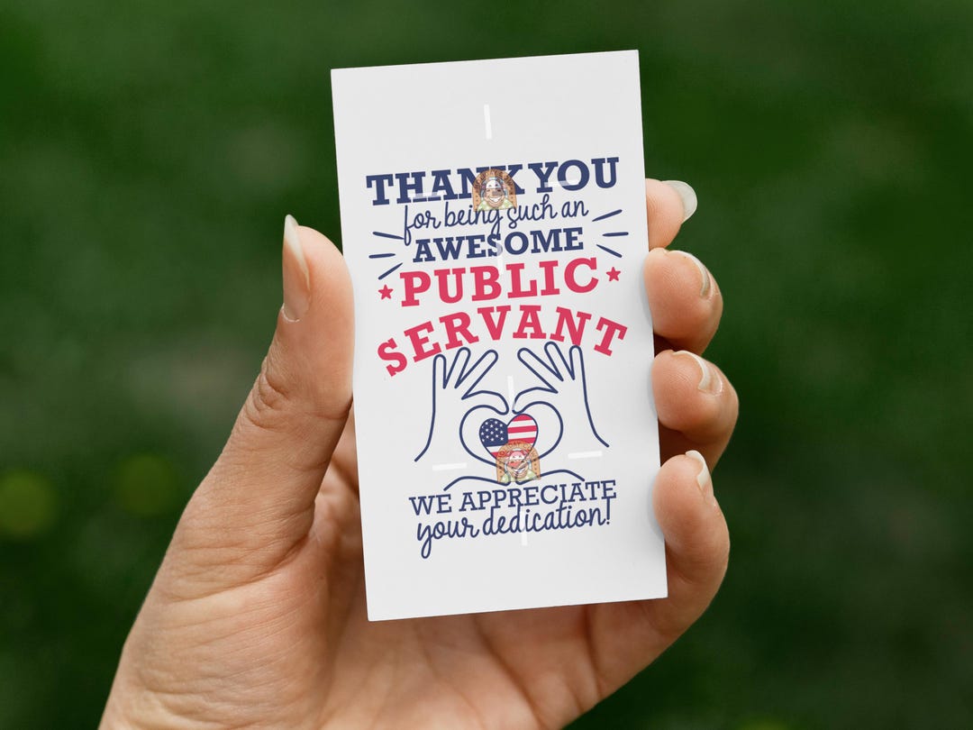 Public Servant Tag Printable, Public Service Recognition Week Gift Tag ...