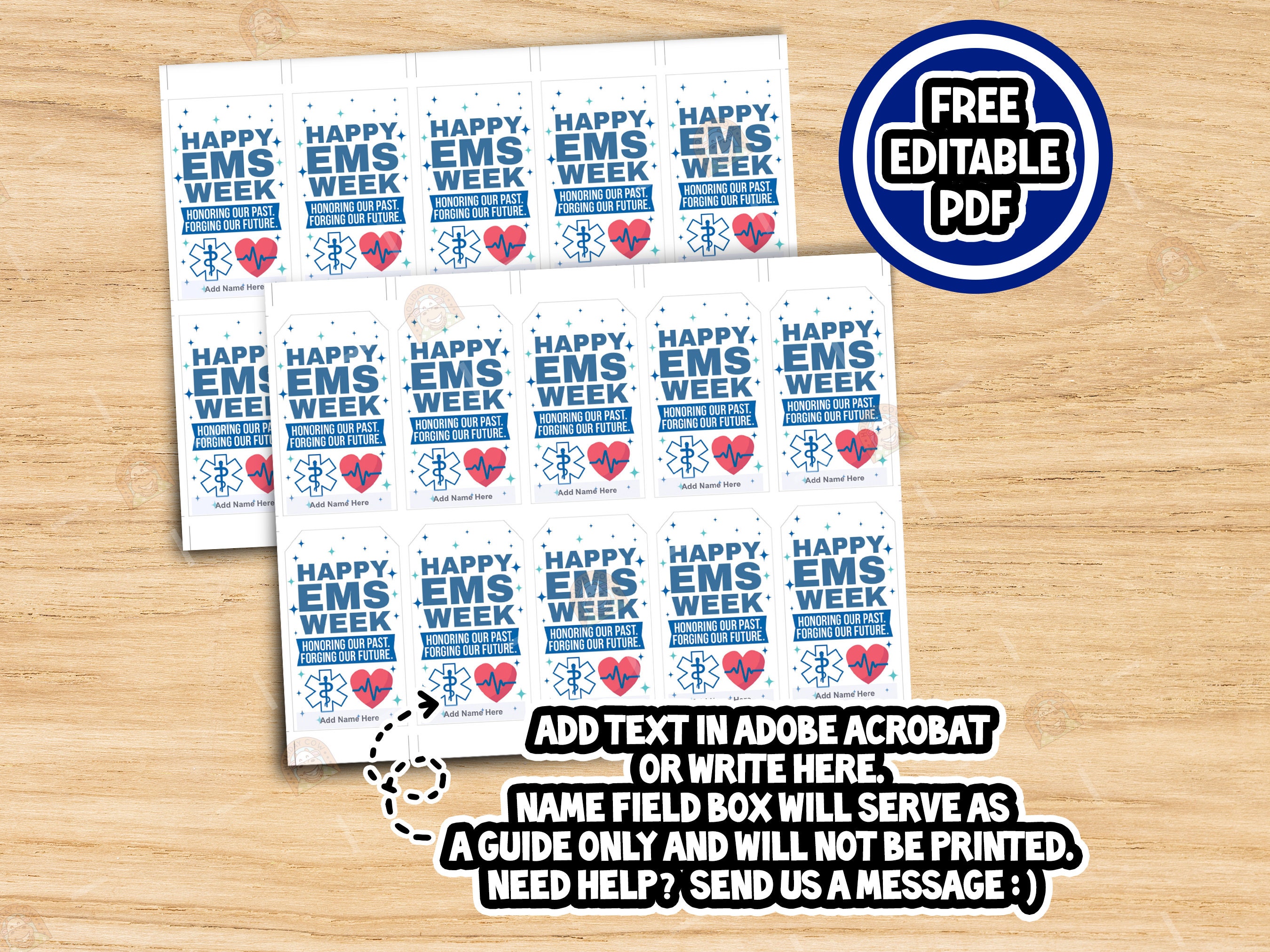 EMS Week Gift Tag, Ems Week Tag Printable, Ems Appreciation Tag ...
