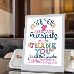Assistant Principals Week Gift Printable, Assistant Principal ...