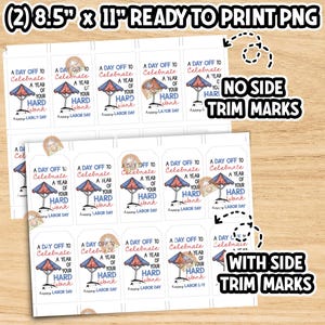 Labor Day Tags, Happy Labor Day Printable Tags, Labor Day Gift Tags ...