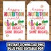 Nutrition Month Gift Tag Printable, School Nutrition Month Tag ...