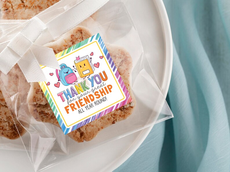 End of Year Classmate Gift Tag Printable, End of School Year Tag for ...