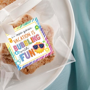 End of School Year Tags for Bubbles Printable, Summer Vacation Tag for ...