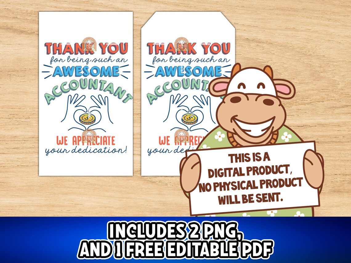 Accountant Tags Printable, Accountant Gift Tag, Accounting Day Tags ...