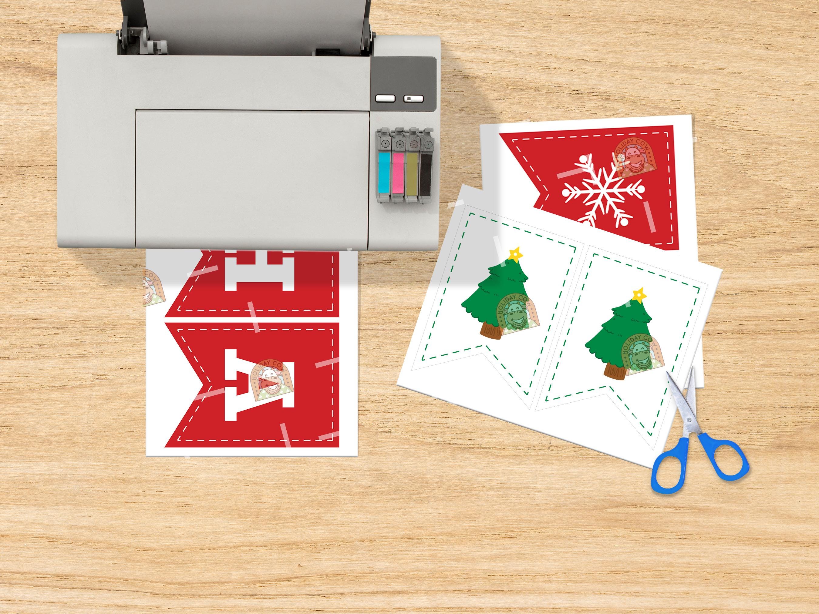 Happy Holidays Banner Printable, Happy Holidays Bunting for Christmas ...