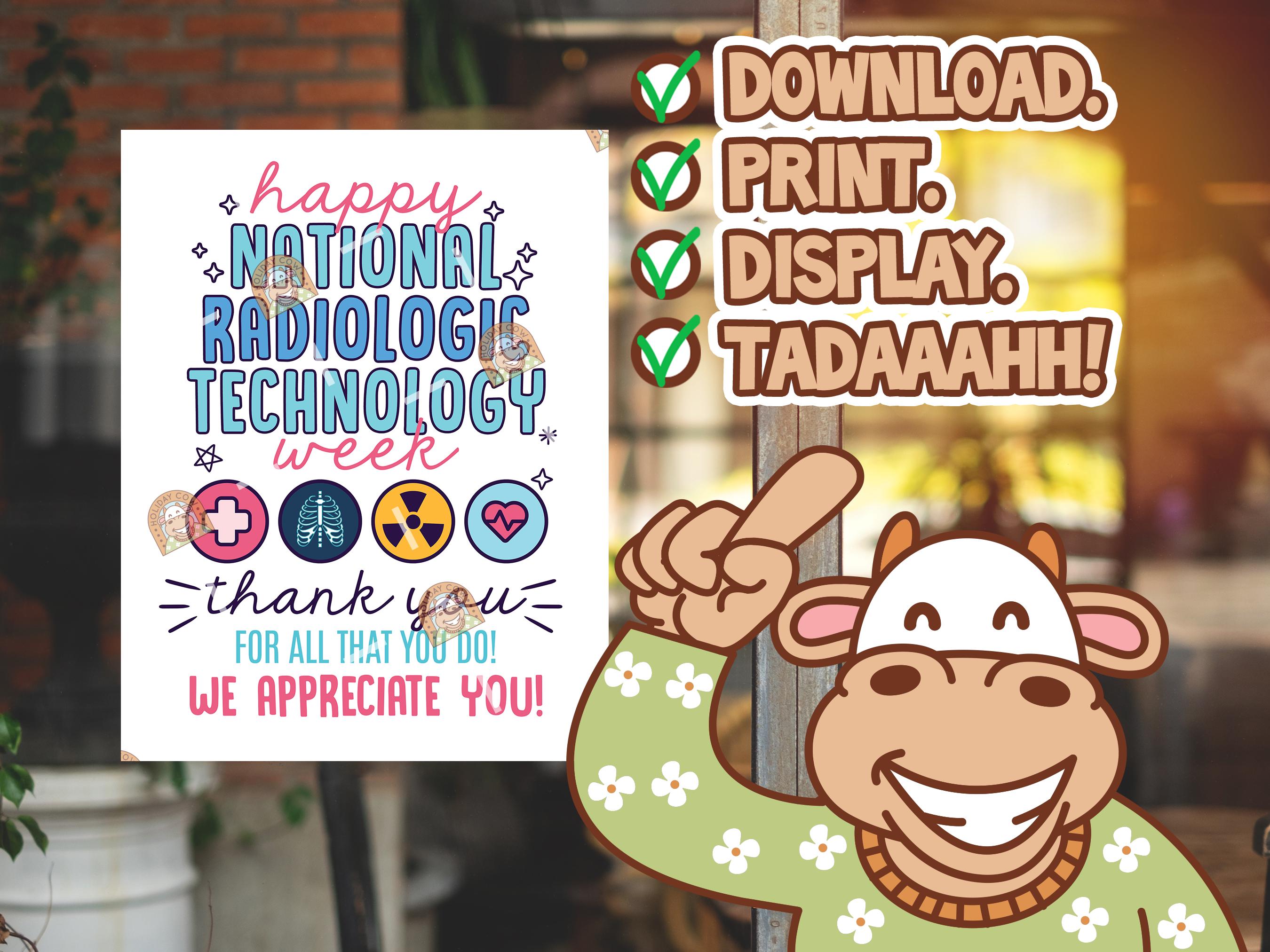 Radiologic Tech Gift, National Radiologic Technology Week Signs ...