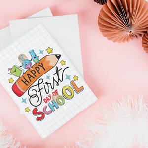 Personalized First Day of School Card Printable, Welcome Back to School ...