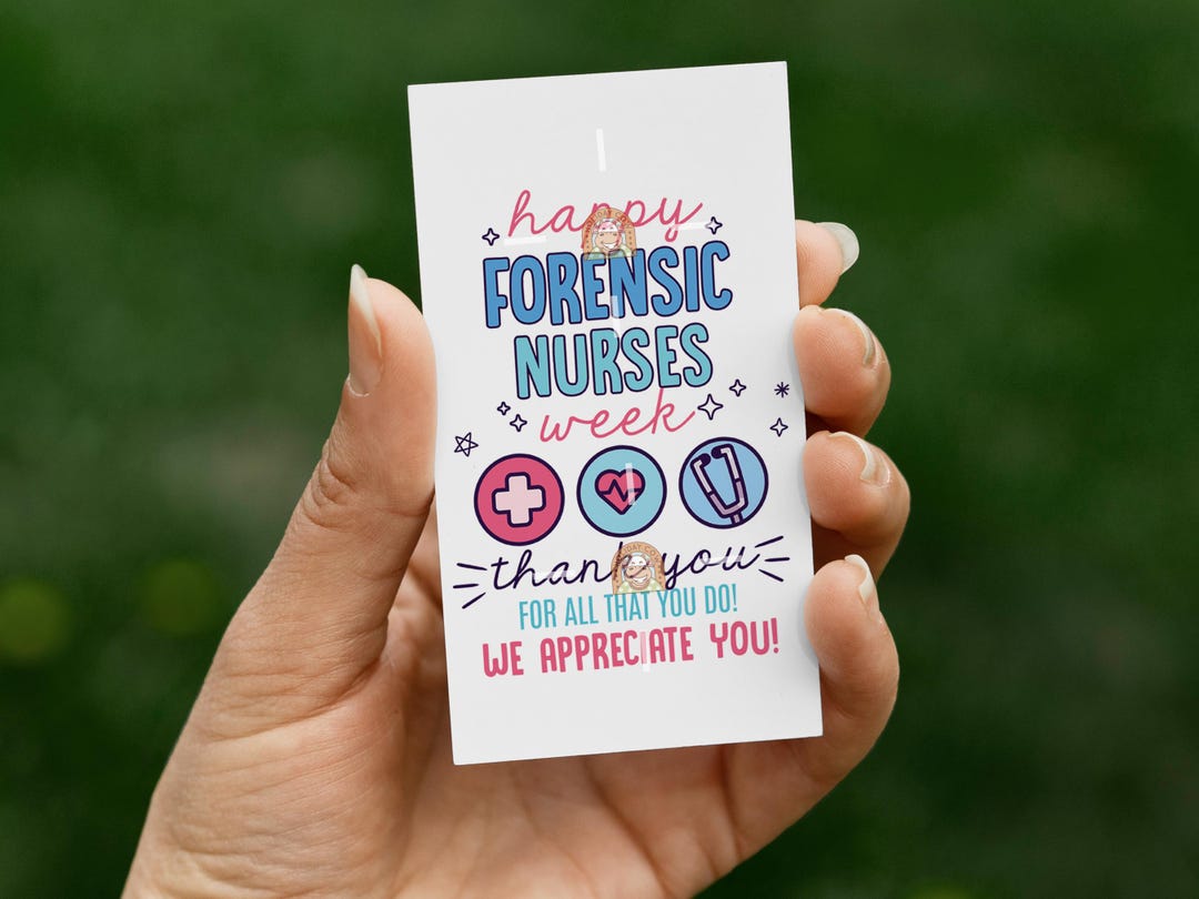 Printable Forensic Nurses Week Tag, Forensic Nurse Gift Tags, SANE ...