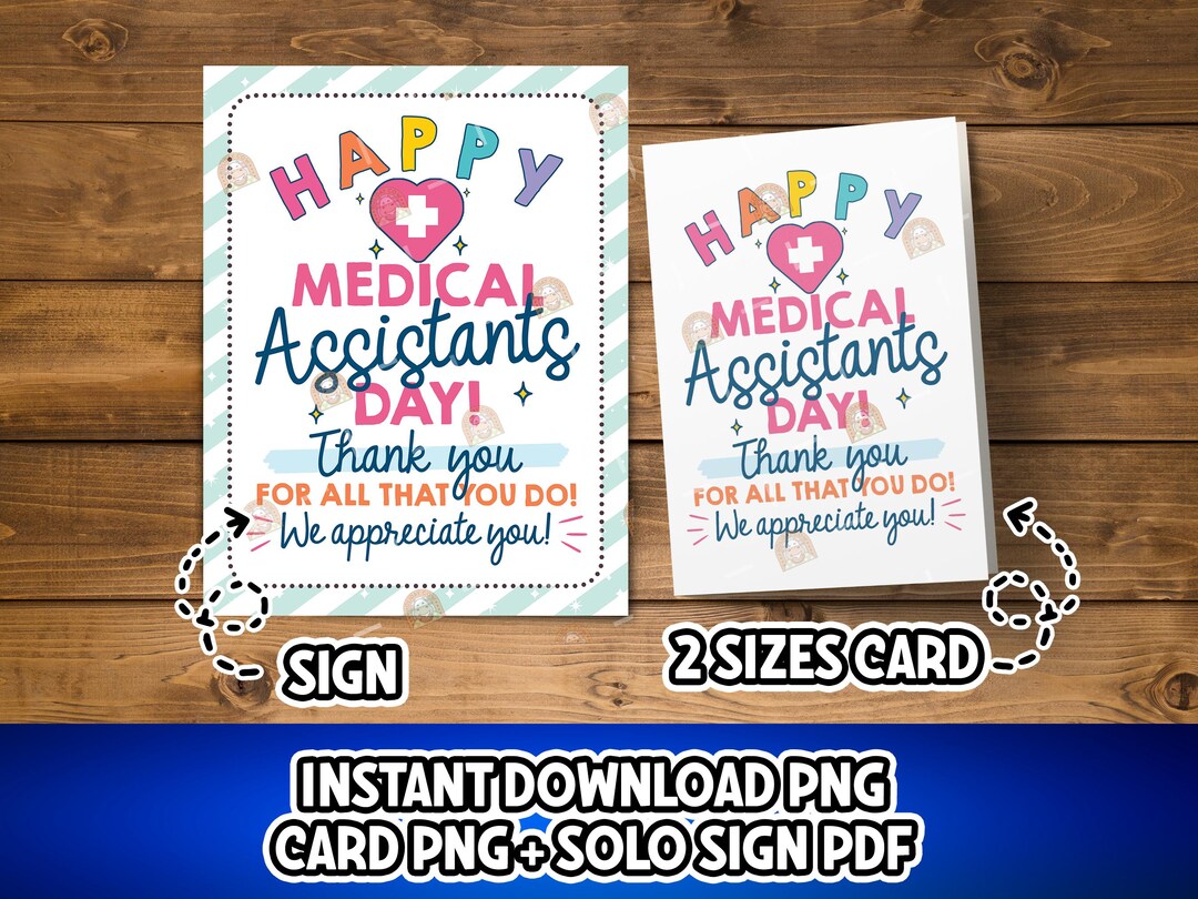 Medical Assistant Day Sign Printable, Medical Assistant Gift, Happy MA ...