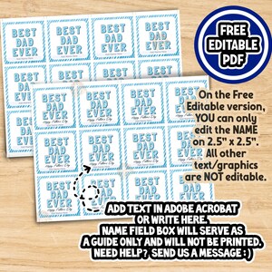Fathers Day Tags Printable, Happy Fathers Day Gift Tags, Fathers Day ...