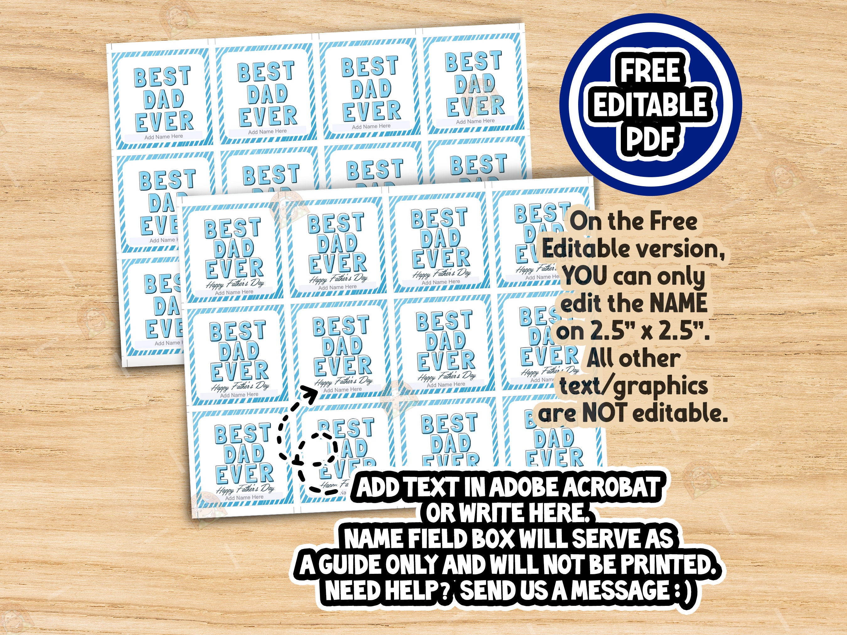 Fathers Day Tags Printable, Happy Fathers Day Gift Tags, Fathers Day ...