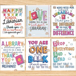 School Librarian Day Posters Printable, Librarian Thank You, Librarian ...