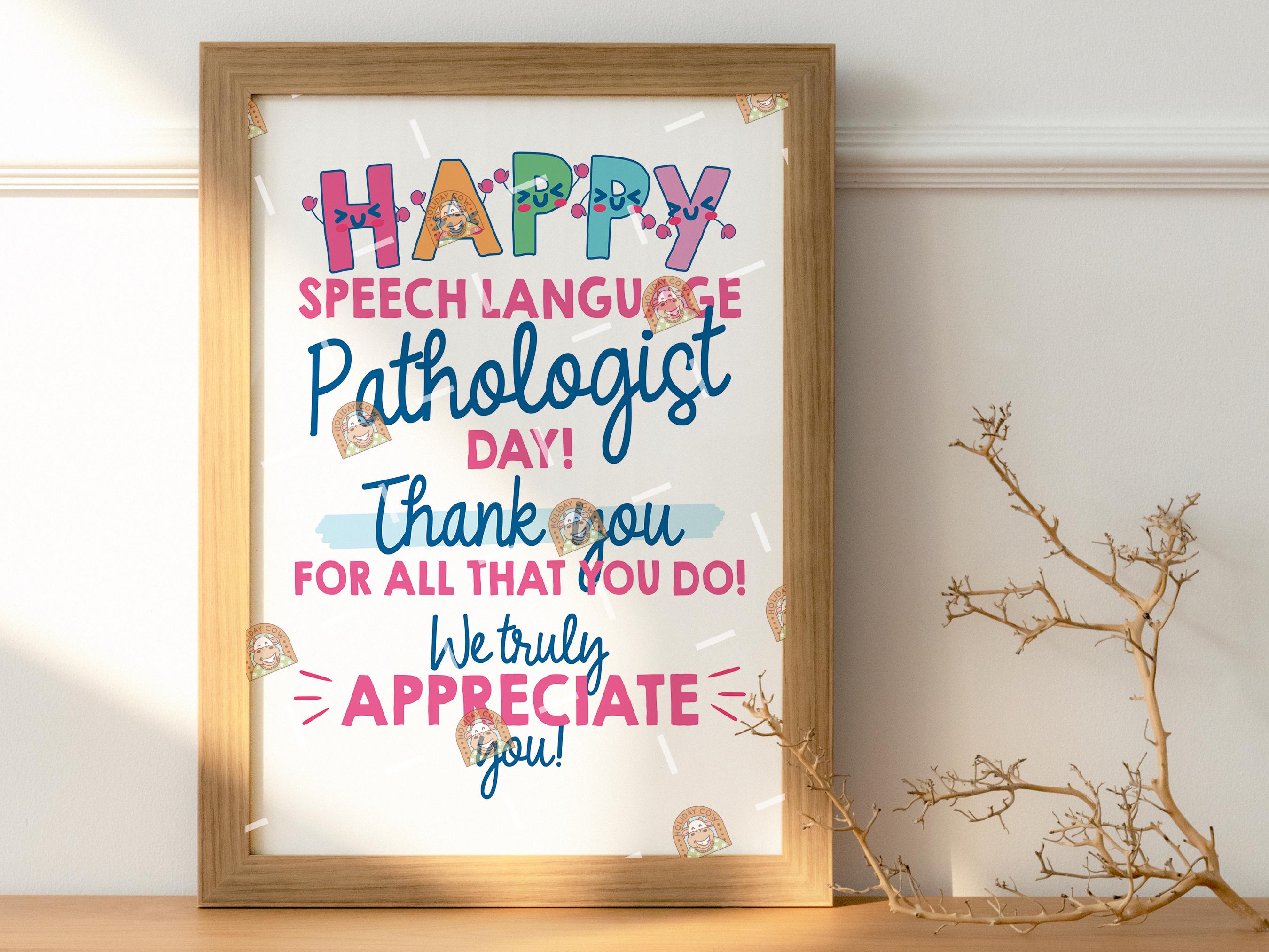 Printable SLP Day Gift, Speech Language Pathologist Day Gift for SLP ...