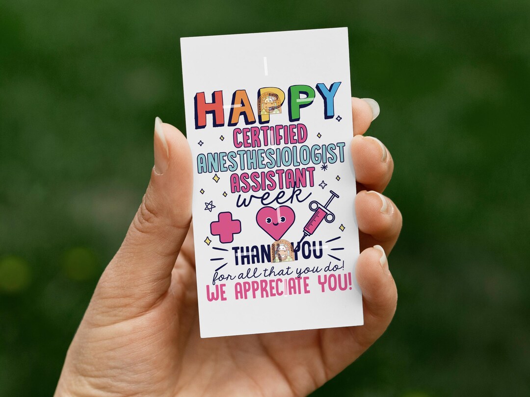 CAA Week Gift Tag Printable, CAA Week Tag, National Certified ...