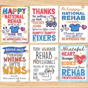 National Rehabilitation Week Signs Printable, Happy Rehab Week Poster ...