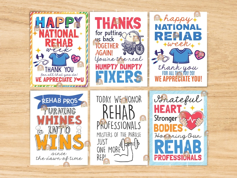 National Rehabilitation Week Signs Printable, Happy Rehab Week Poster ...
