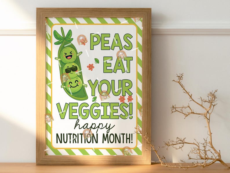 Nutrition Month Gift Printable, School Nutrition Month Décor, Nutrition ...