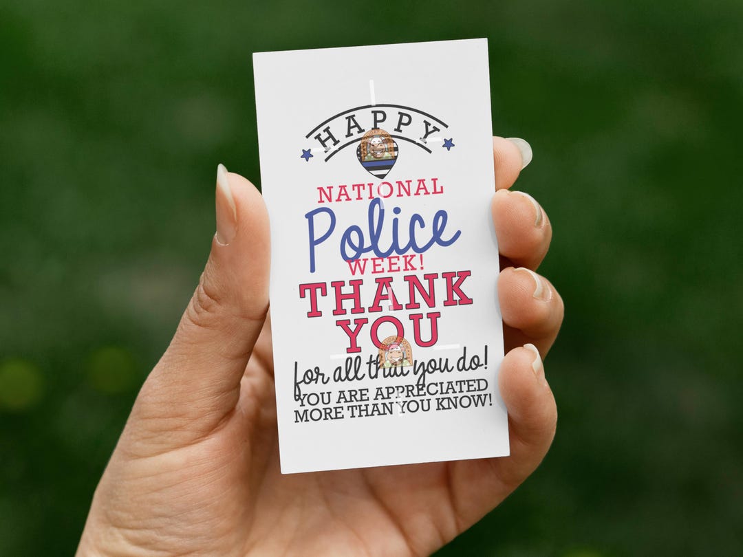 Police Week Gift Tag Printable, National Police Officers Week Tag ...