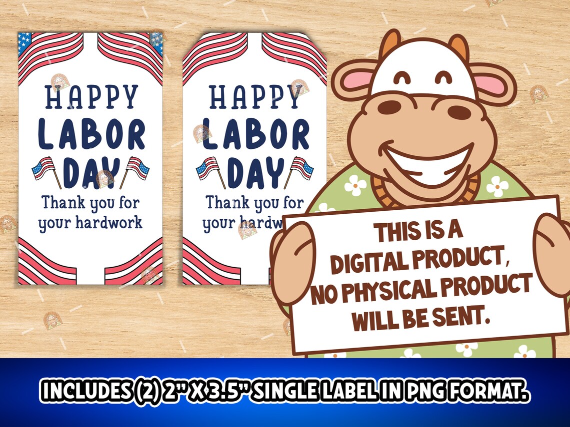 Labor Day Tags, Happy Labor Day Printable Tags, Labor Day Gift Tags ...