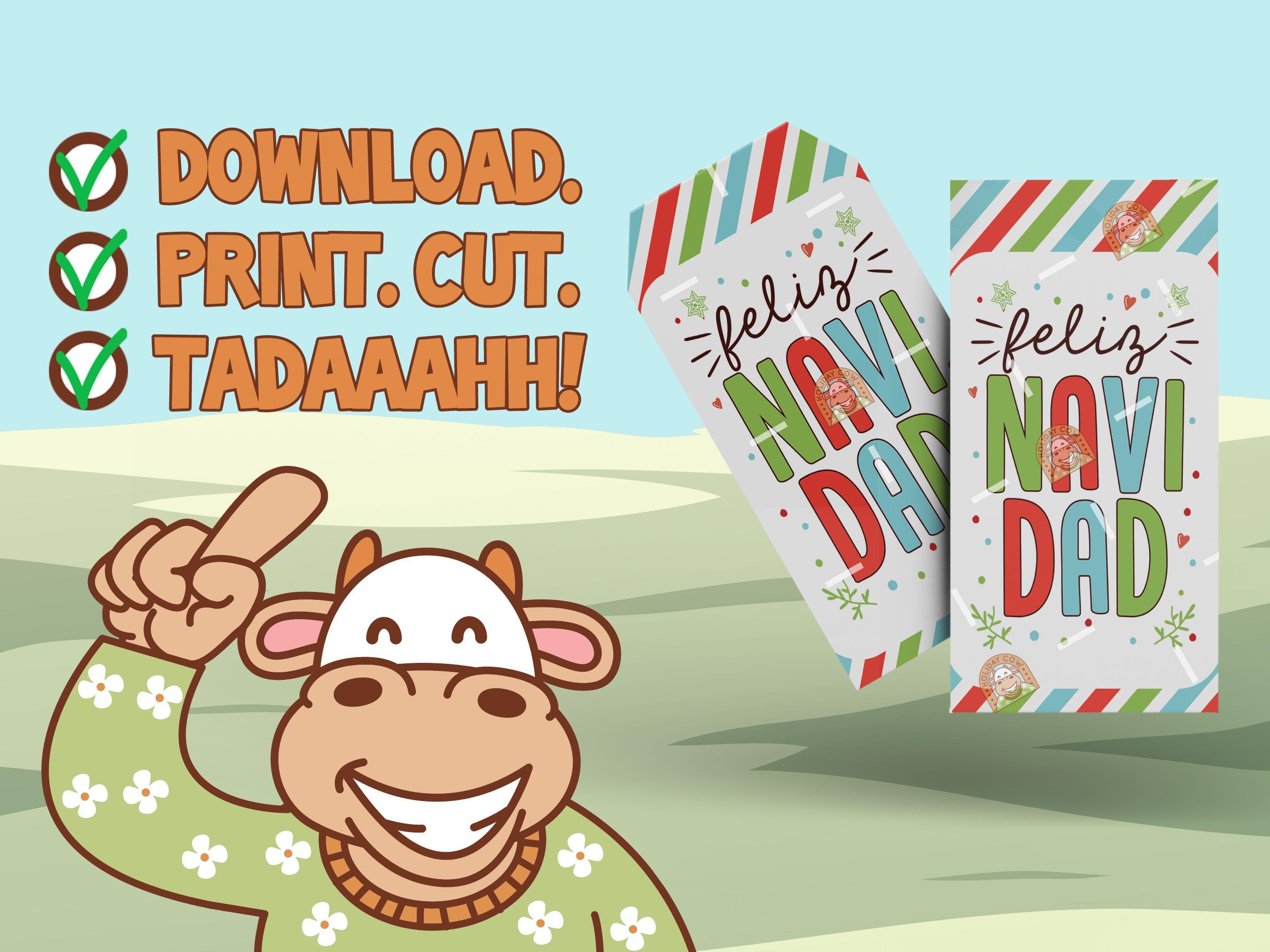 Feliz Navidad Tag Printable, Spanish Christmas Treat Tag, Happy ...