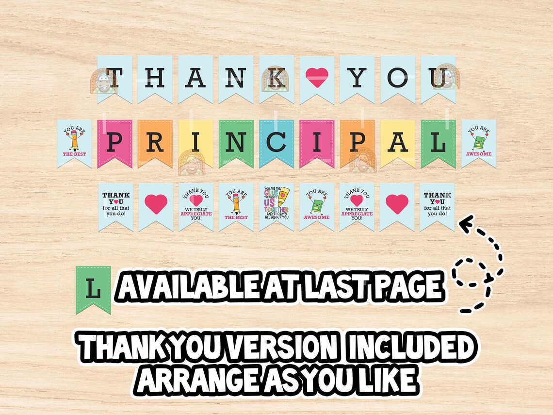 Principal's Day Banner Printable, Principal Appreciation, School ...