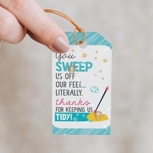 EVS Week Gift Tag Printable, Housekeeping Gift Tag, National Custodian ...