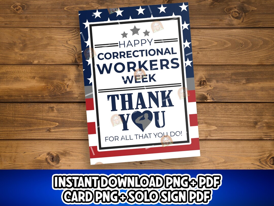 Correctional Workers Week Gift Printable, Correctional Workers Week ...