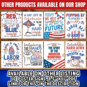 Labor Day Tag, Happy Labor Day Printable Tags, Labor Day Gift Tags ...