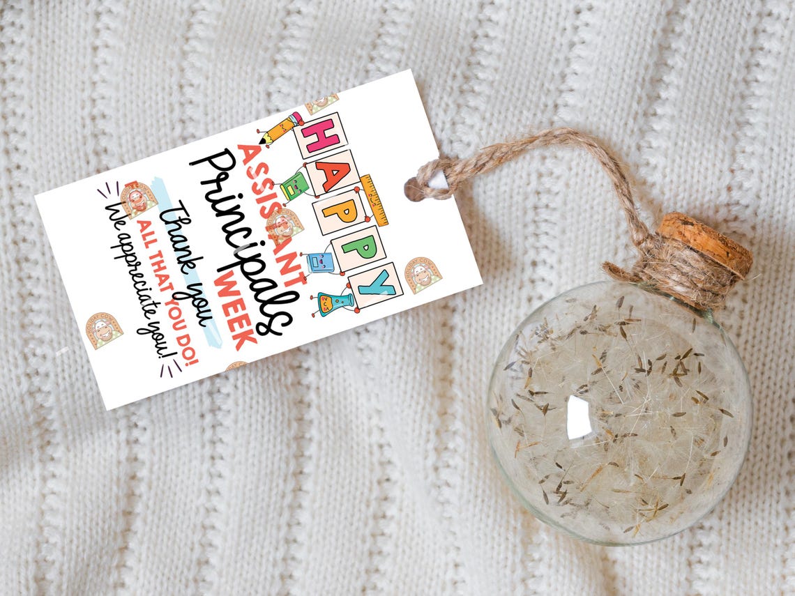 Assistant Principals Week Gift Tag Printable, Assistant Principal Week ...