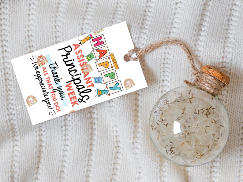 Assistant Principals Week Gift Tag Printable, Assistant Principal Week ...