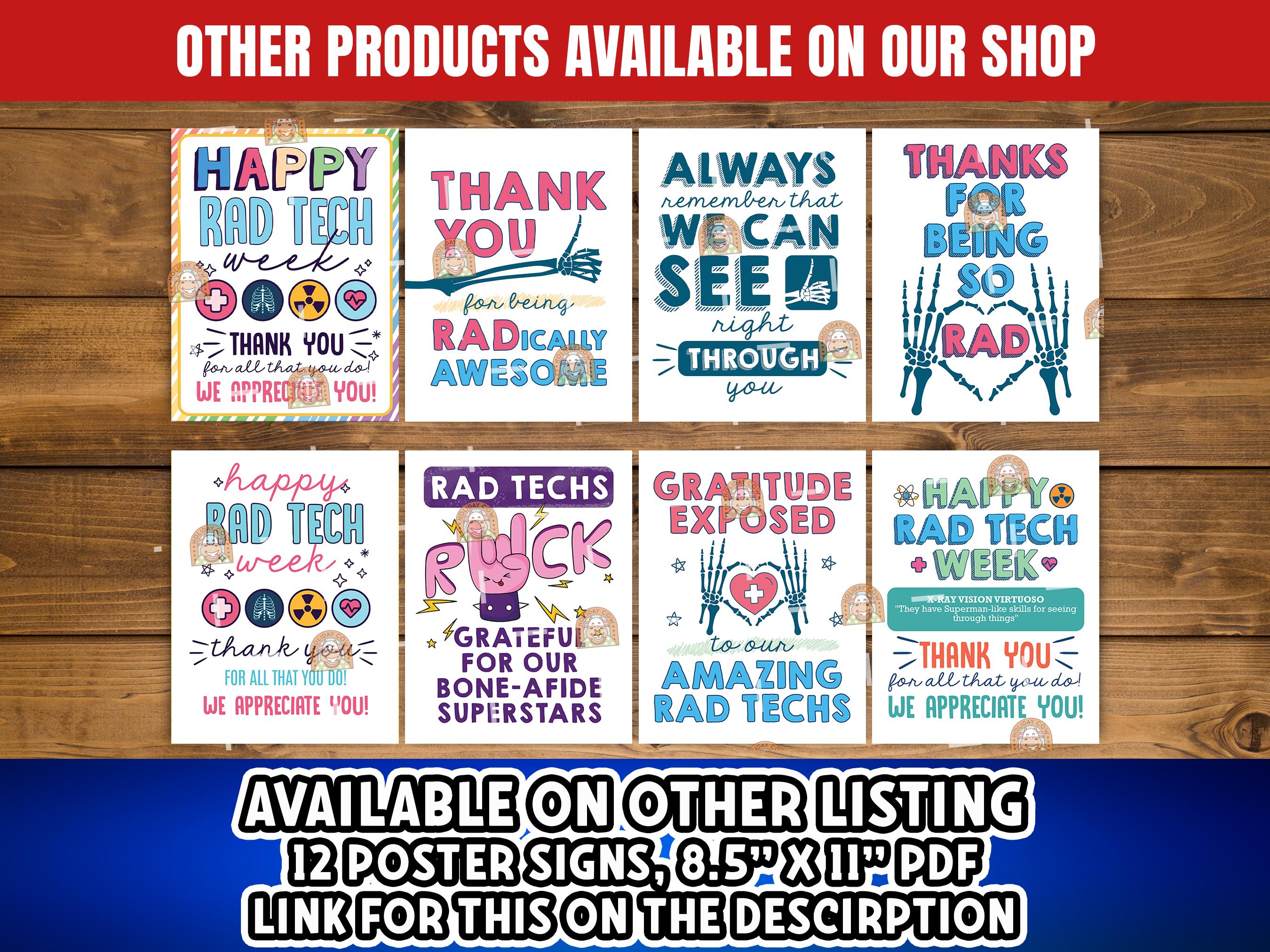 Xray Tech Week Gift Printable, Xray Tech Gift, Thank You Xray ...