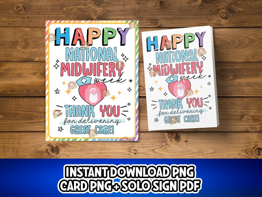 Nurse Midwifery Week Card Printable, Nurse Midwifery Week Sign, Thank ...