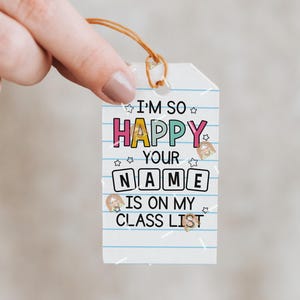 Printable Class Gift Tag, New School Year Student Gift Tag, First Week ...