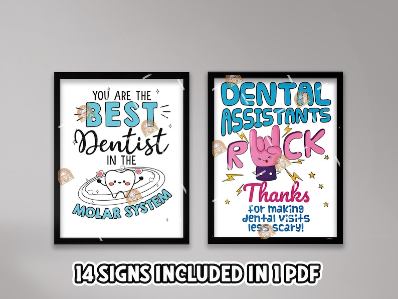 Printable Dental Signs, Dental Assistant Week Poster, Dentist's Day ...