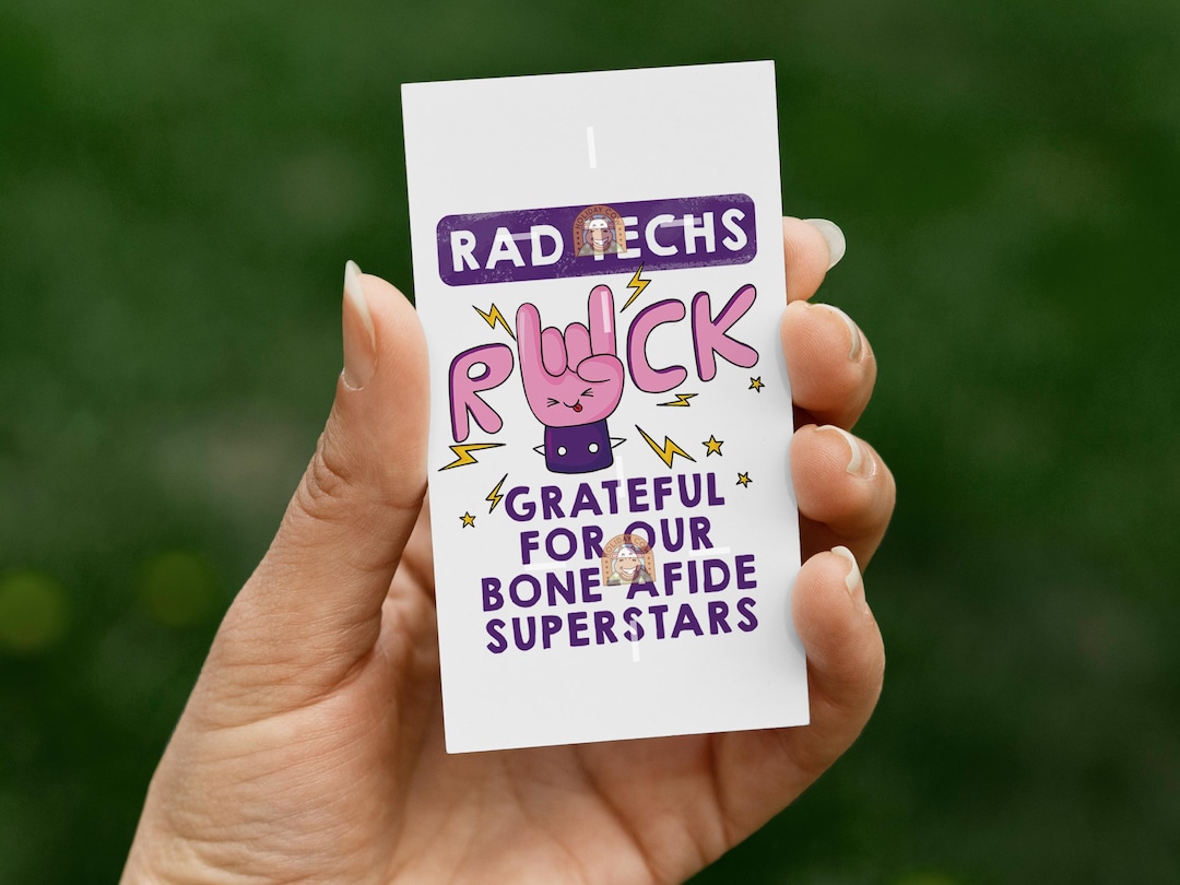 Rad Tech Gift Tag Printable, Xray Tech Gift Tag, Thank You Rad Tech Tag ...