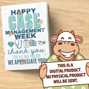 Case Management Week Sign Printable, Case Manager Gift, Thank You Case ...