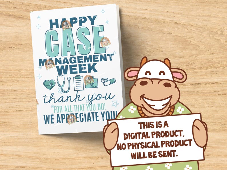 Case Management Week Sign Printable, Case Manager Gift, Thank You Case ...