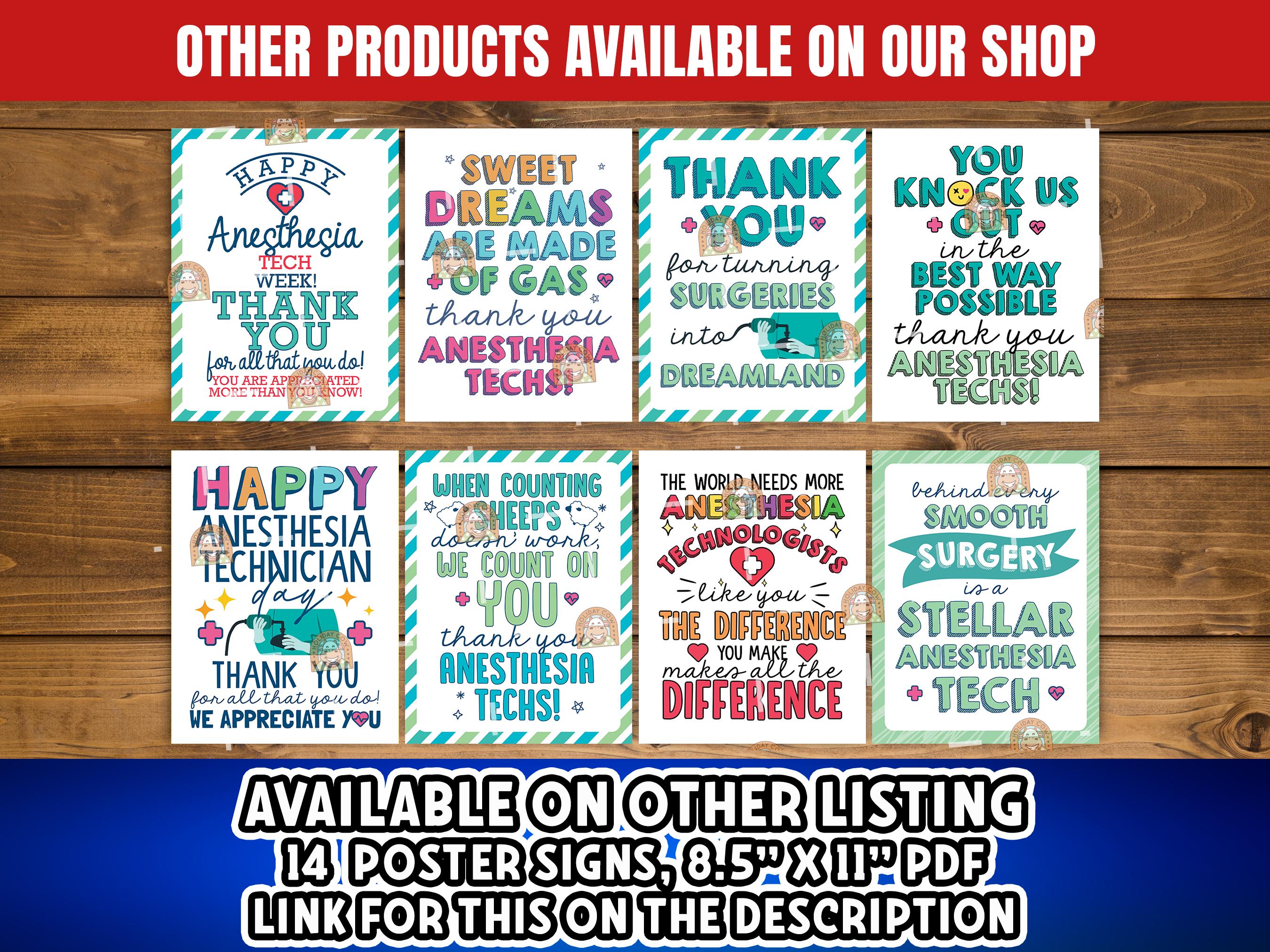 Anesthesia Tech Gift Printable, Anesthesia Tech Week Sign, Anesthesia ...