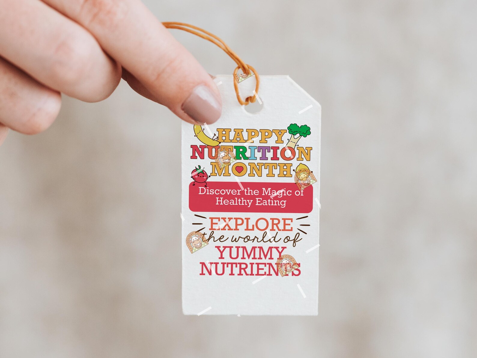 Printable Nutrition Month Gift Tag, School Nutrition Month Tag ...