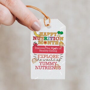 Printable Nutrition Month Gift Tag, School Nutrition Month Tag ...