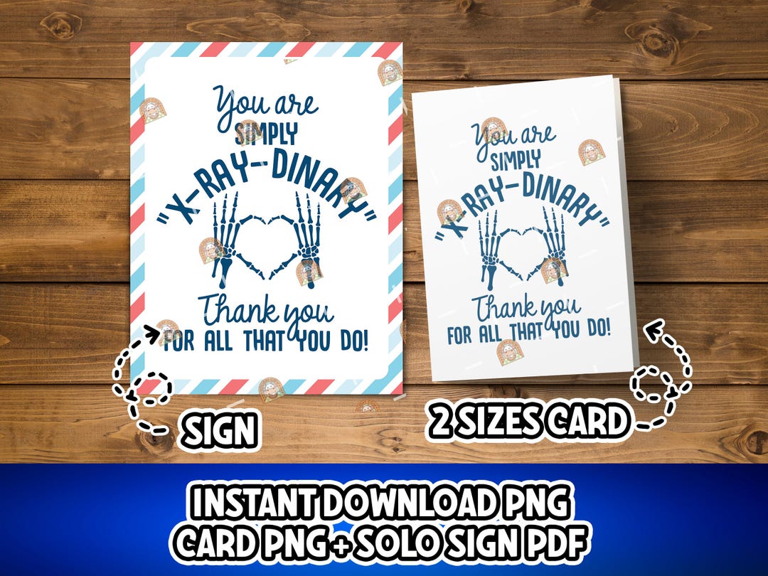 Hospital Week Gift, Printable Hospital Week Card for Rad Tech Thank You ...