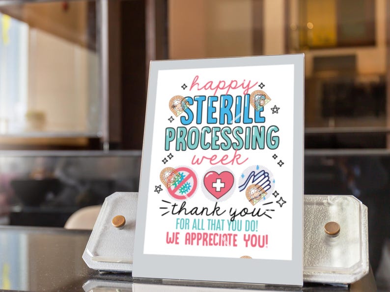 Sterile Processing Week Printable Sign, Sterile Processing Tech Gifts ...