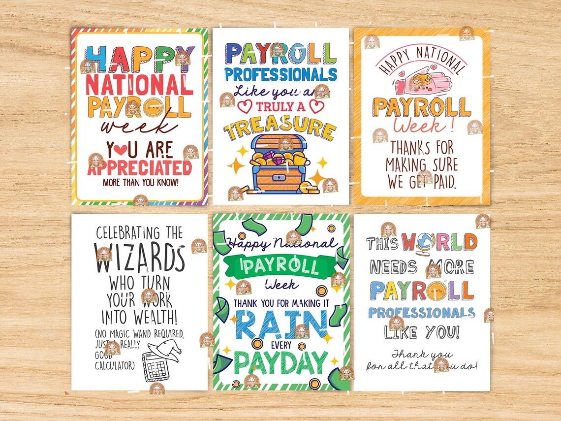 National Payroll Week Signs Printable, Payroll Week Decor, Payroll ...