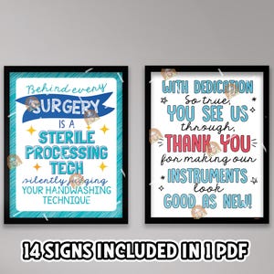 Sterile Processing Week Printable Signs, Sterile Processing Tech Gifts ...