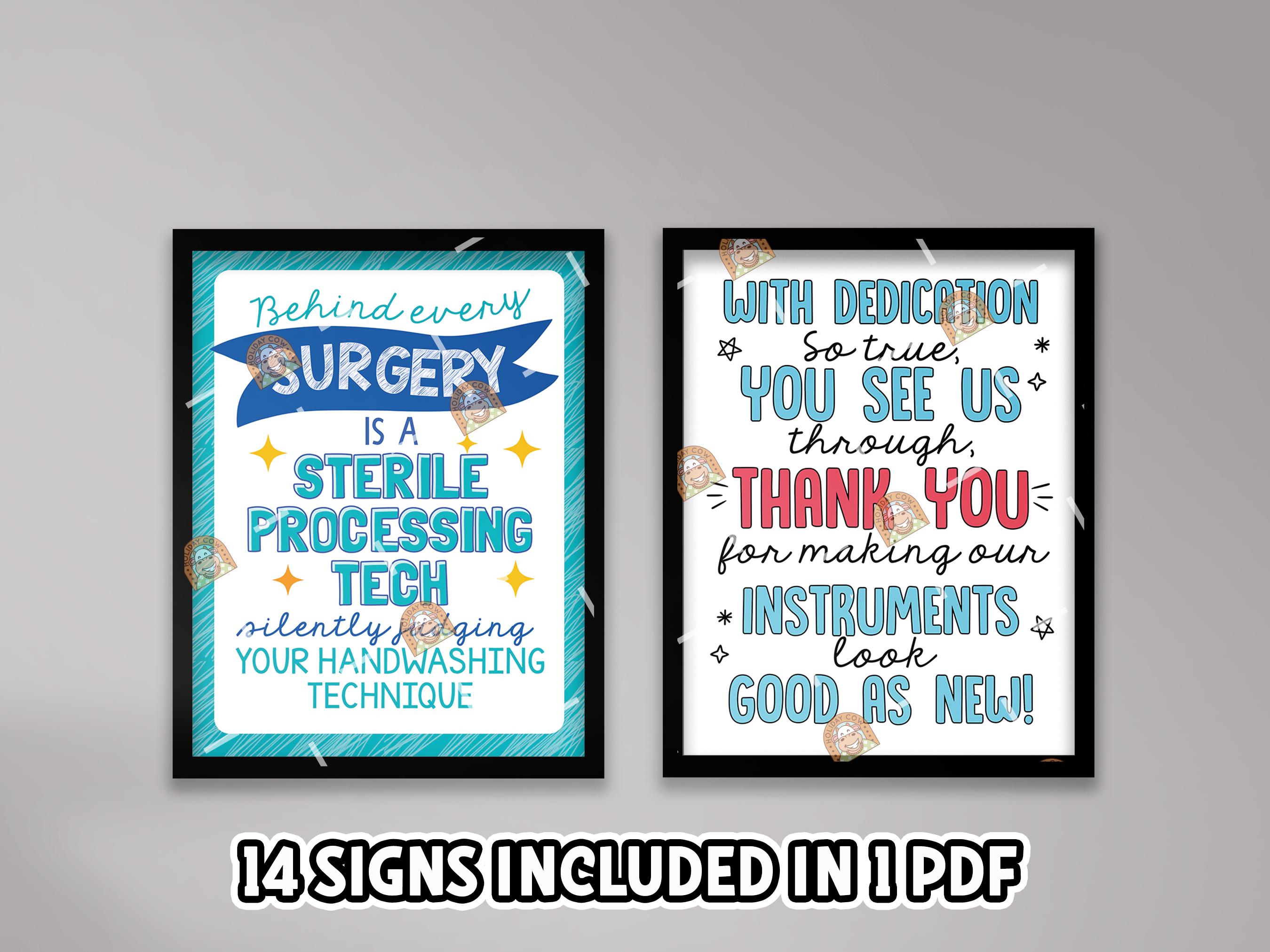 Sterile Processing Week Printable Signs, Sterile Processing Tech Gifts ...