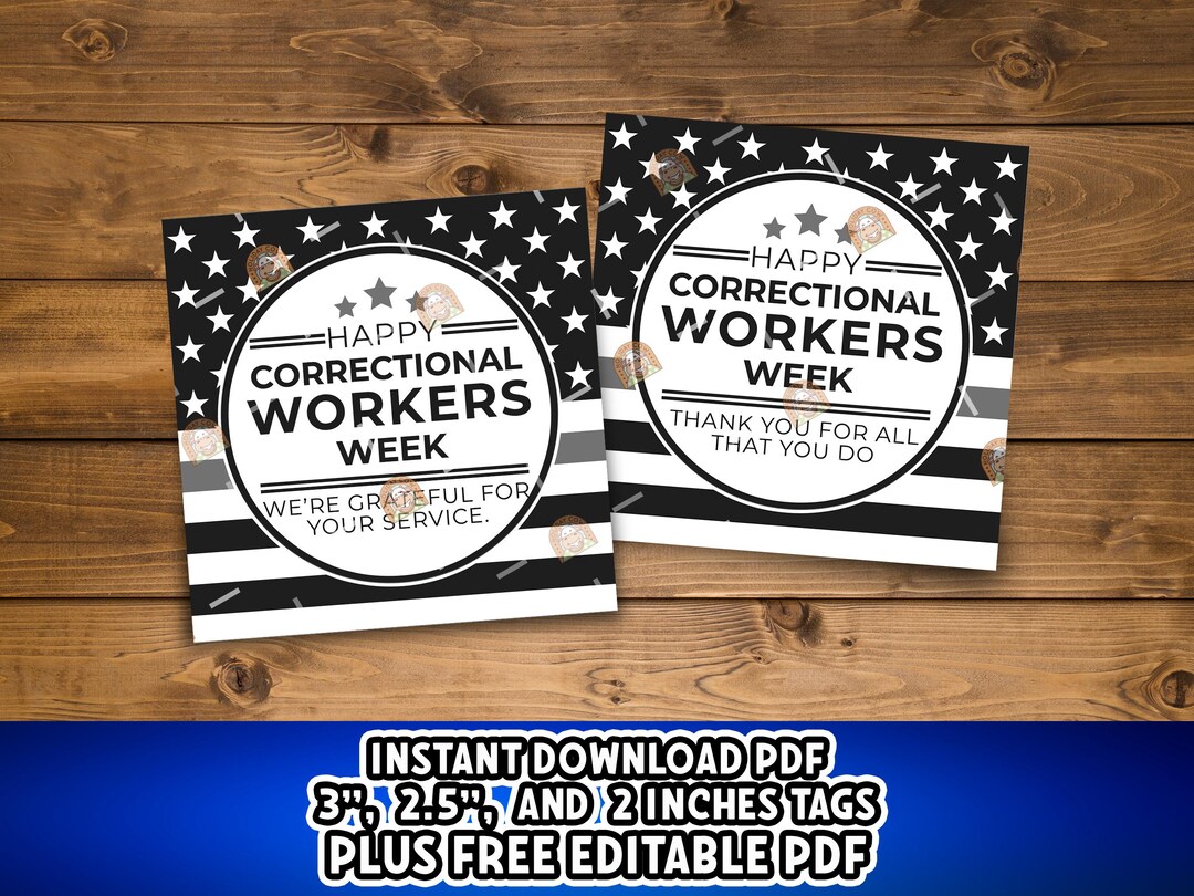 Correctional Workers Week Gift Tags Printable, Correctional Workers ...