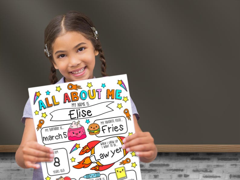All About Me Printable, Kindergarten All About Me Activity Sheet, Get ...